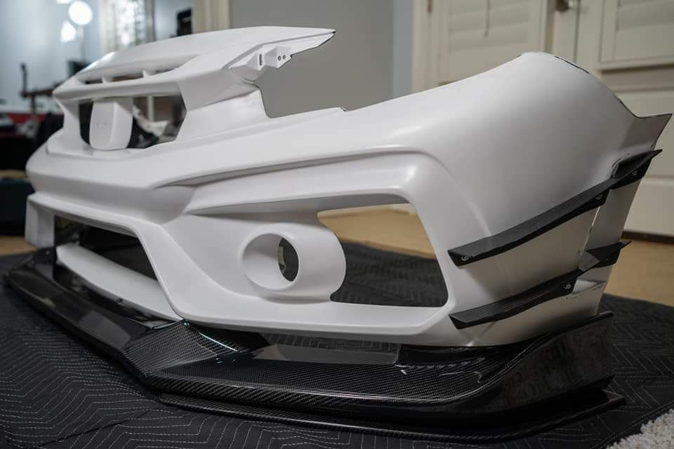 Varis FRP Front Bumper with (Carbon Fiber) Front Lips – WanDoyokRacing ...